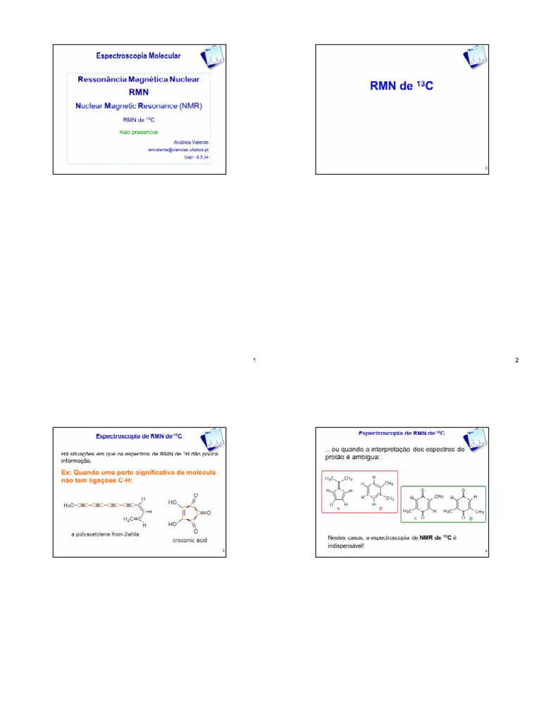 RMN de 13C_com anotacoes | PDF