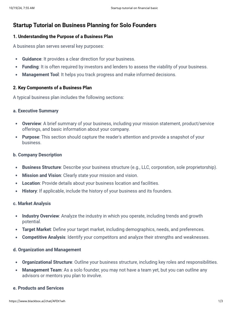 Startup Tutorial On Planning 1 Basic | PDF | Startup Company | Small ...