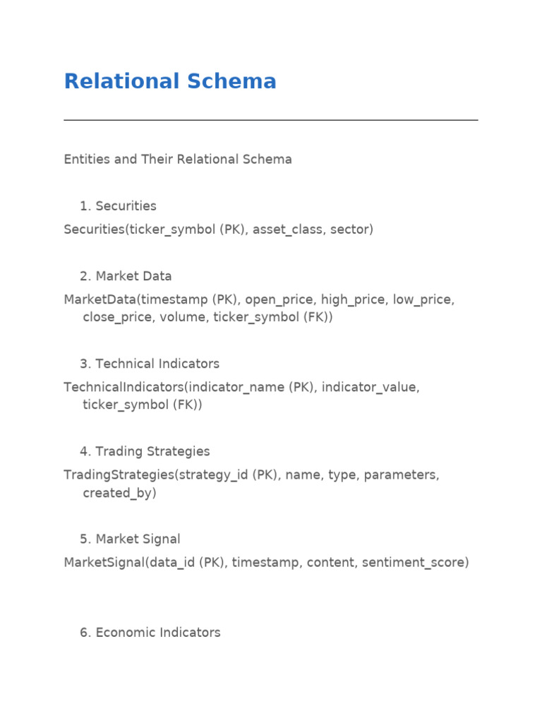 Relational Schema | PDF