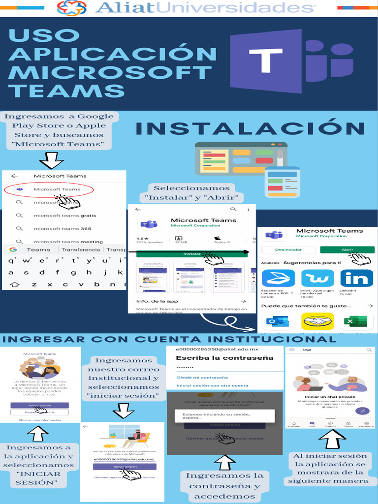 Uso Aplicación MICROSOFT TEAMS | PDF