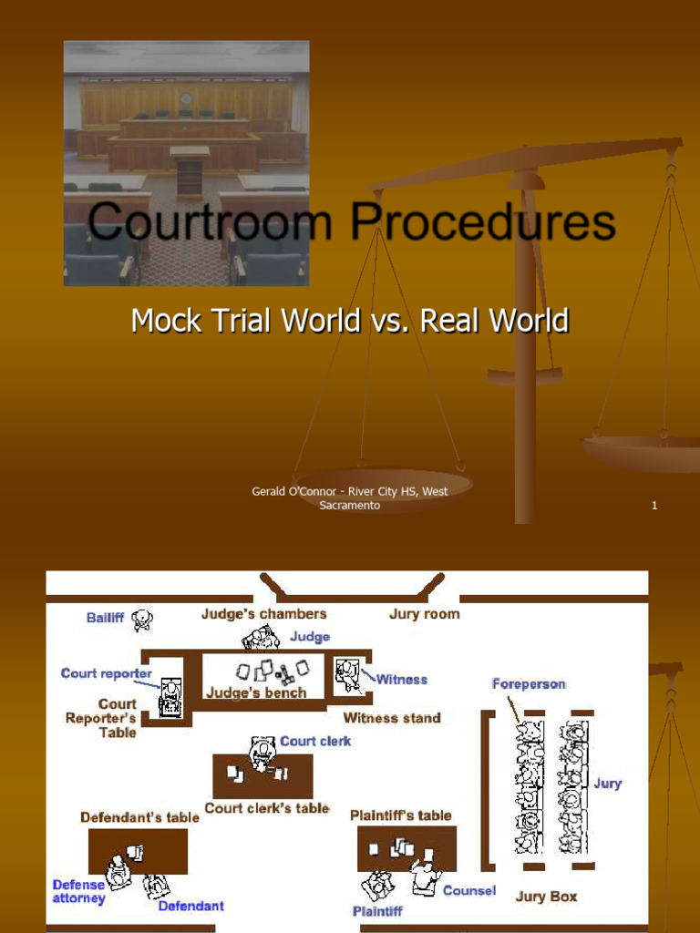 Mock Trial vs. Real Court Procedures | PDF | Witness | Trials