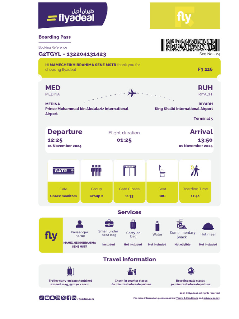 Bording Pass Twi | PDF