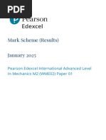 Edexcel IAL Mechanics M1 Mark Scheme | PDF | Physics