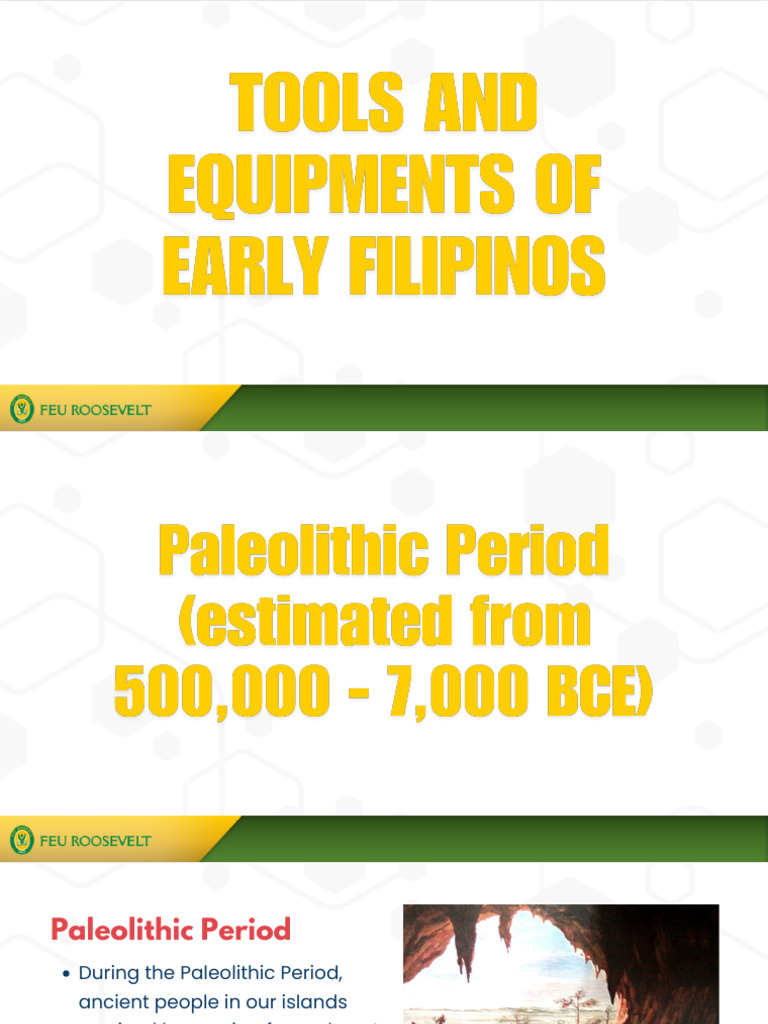 Tools and Equipment of Early Filipinos | PDF | Paleolithic | Neolithic