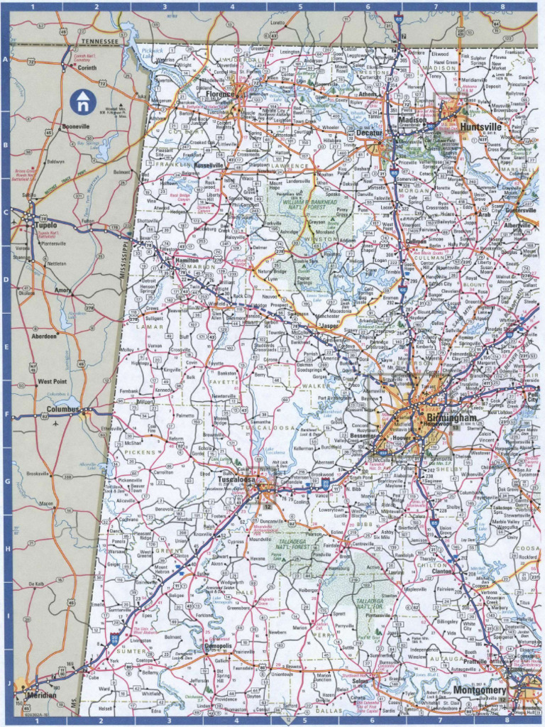 Alabama Road Map | PDF