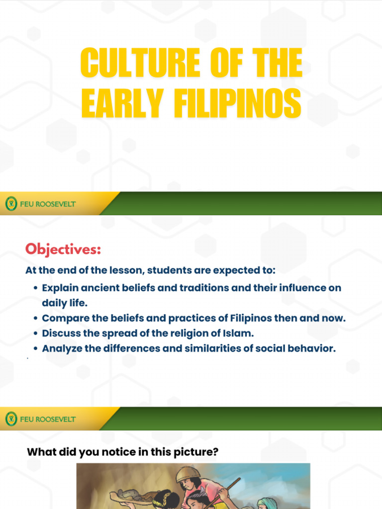 Culture of The Early Filipinos | PDF