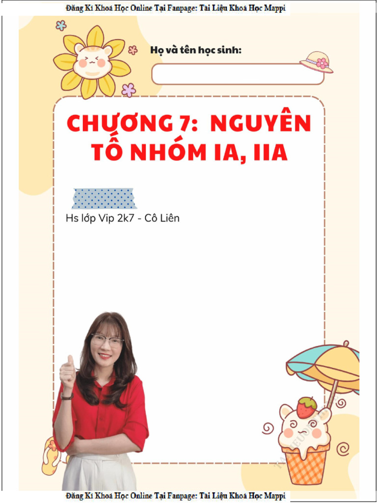 TÀI LIỆU CHƯƠNG 7 - LỚP VIP 2K7 CÔ THÂN THỊ LIÊN-1 | PDF