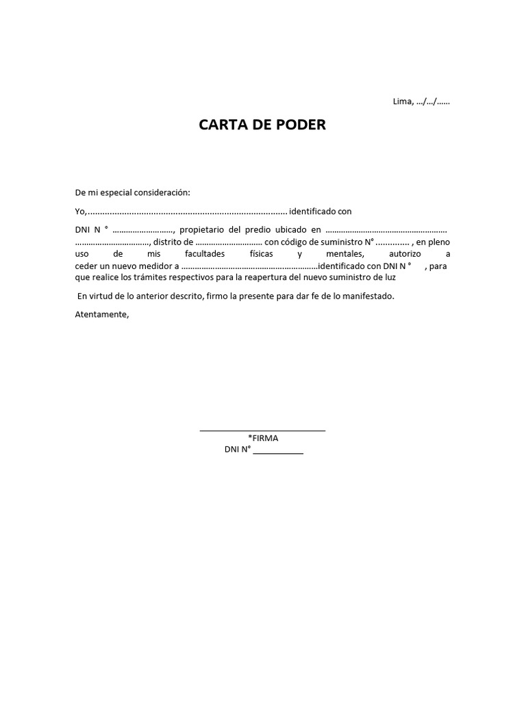 Carta Poder MODIFICADO | PDF