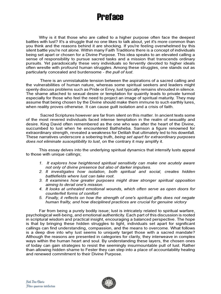 Why CHOSEN ONES SECRETLY Struggle With Lust | PDF | Lust | Psychological Trauma