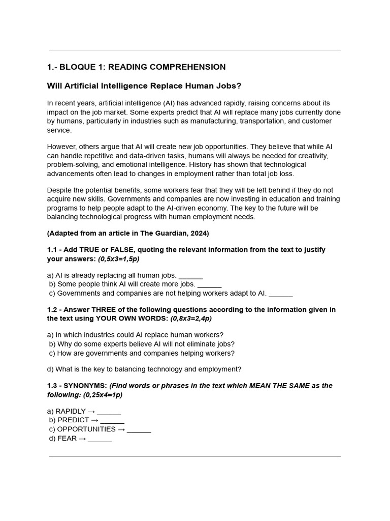 Will Artificial Intelligence Replace Human Jobs Pdf Artificial