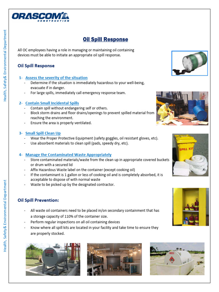 Oil Spill Response and Prevention Guide | PDF | Waste | Oil Spill