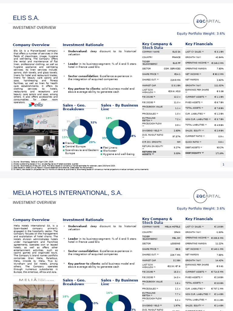 Equity One Pagers - New Format | PDF | Equity (Finance) | Dividend