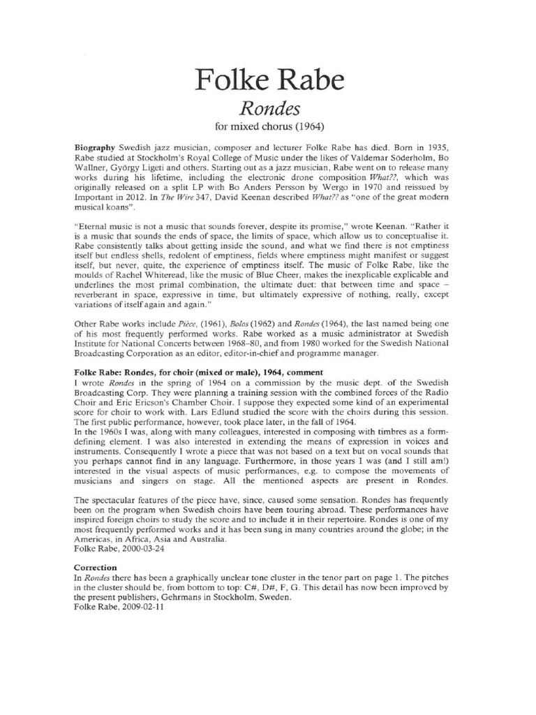 Rabe Rondes | PDF