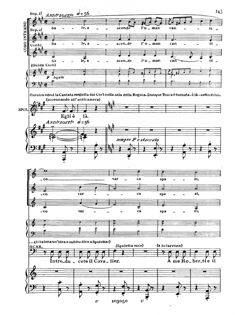 Tosca, Coro Interno | PDF