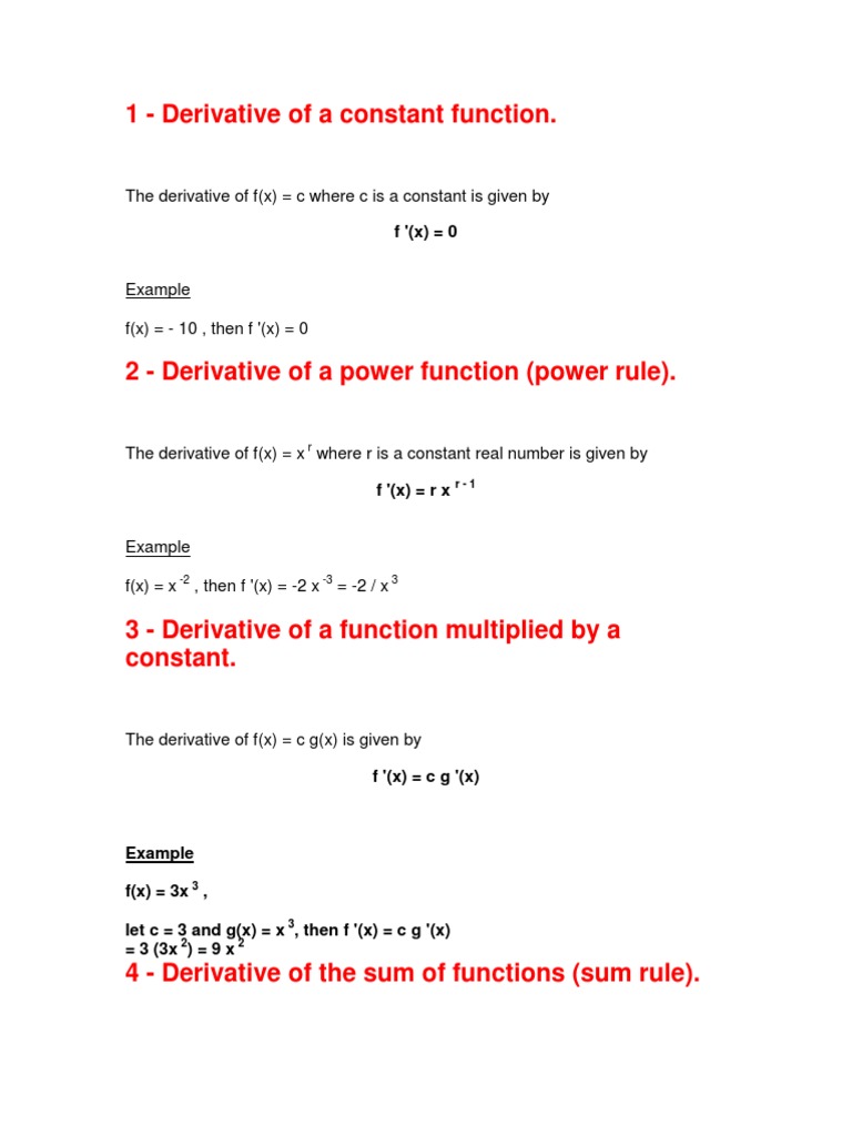 1 - Derivative of A Constant Function | PDF | Teaching Methods ...