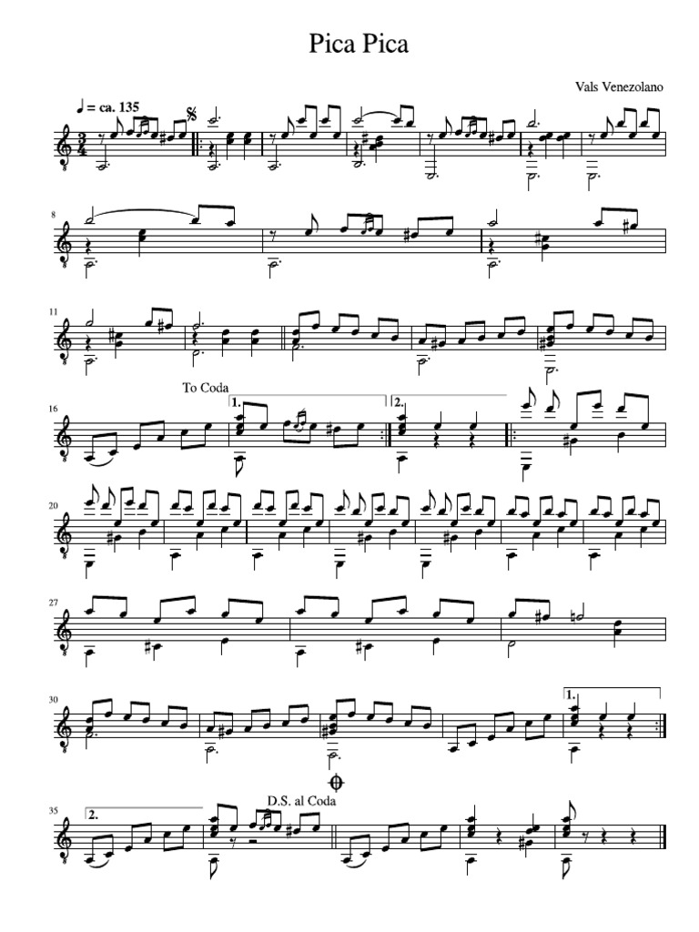Pica Pica Vals | PDF