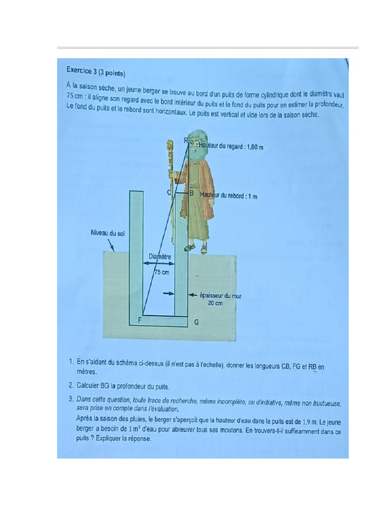Exercice Maths Puits | PDF