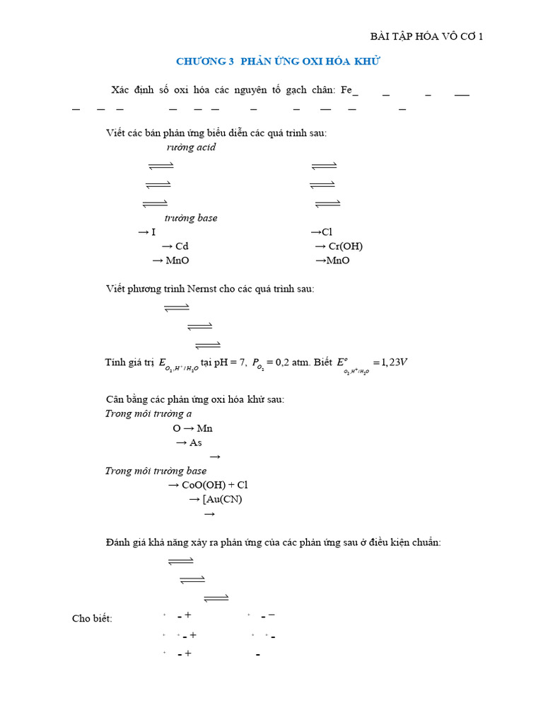 Chương 3. PH N NG Oxi Hóa KH | PDF