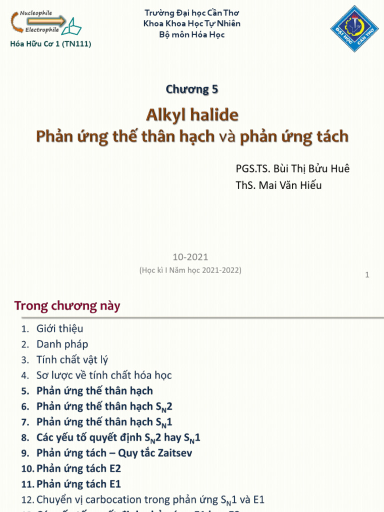 Chuong 5. Alkyl Halide | PDF