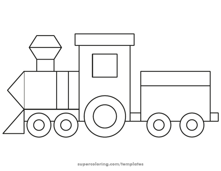 Train Outline Template Paper Crafts | PDF