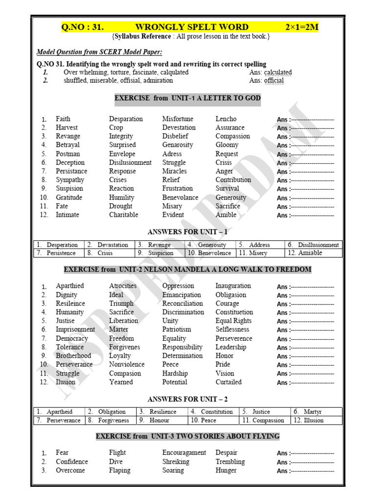 Chaduvu - 10 - ENG - Grammar - Q19 WRONGLY SPELT WORD | PDF | Courtship ...