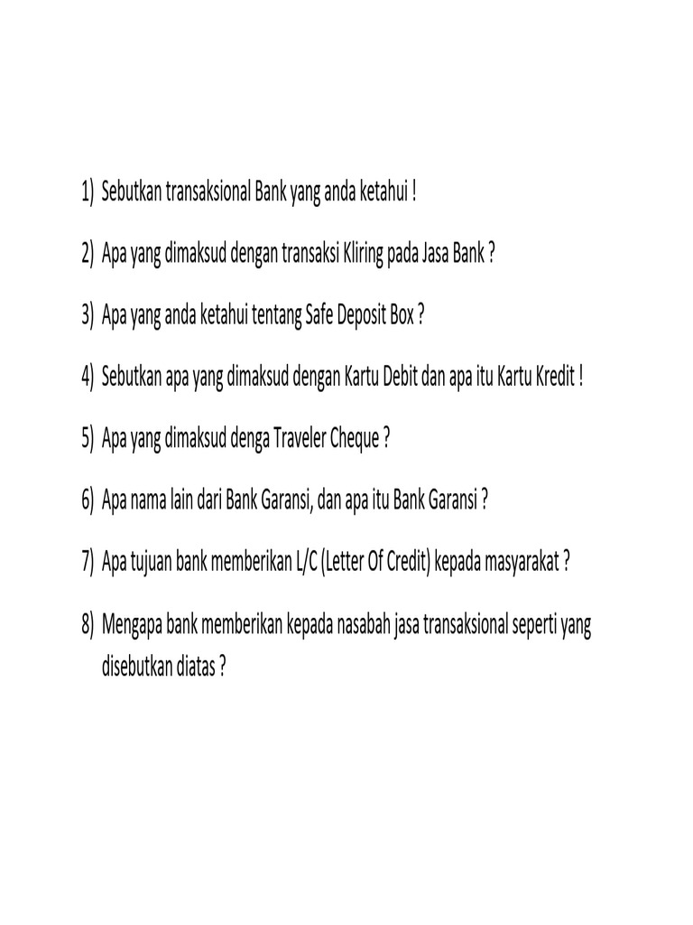 04 SIBank JasaBank TEST | PDF