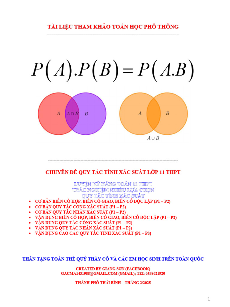 luyen-ky-nang-toan-11-trac-nghiem-nhieu-lua-chon-quy-tac-tinh-xac-suat | PDF