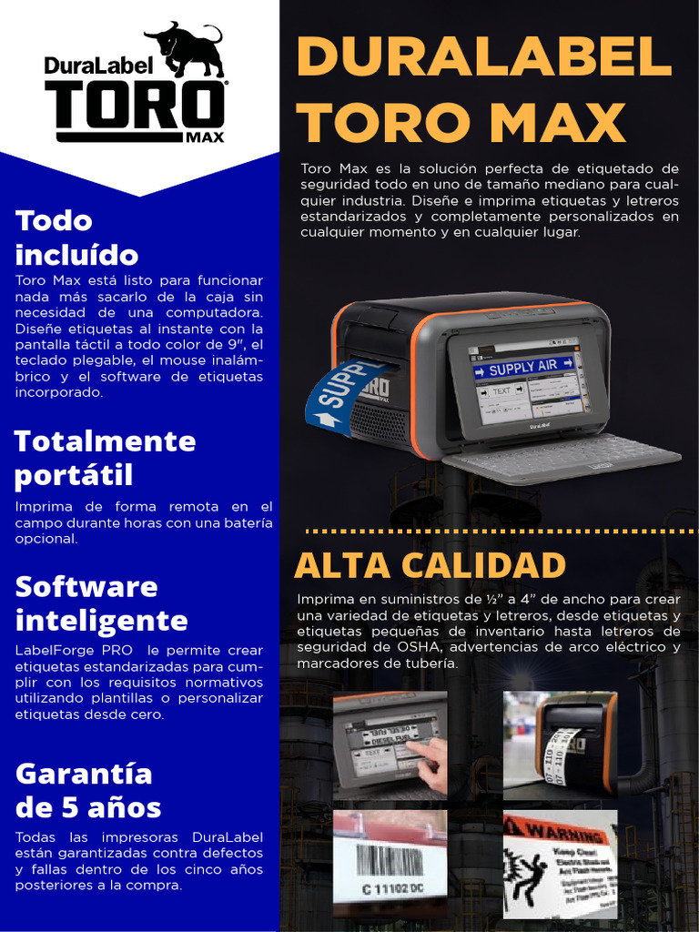 Impresora Toro Max: Etiquetado Eficiente | PDF | Impresora (Computación ...