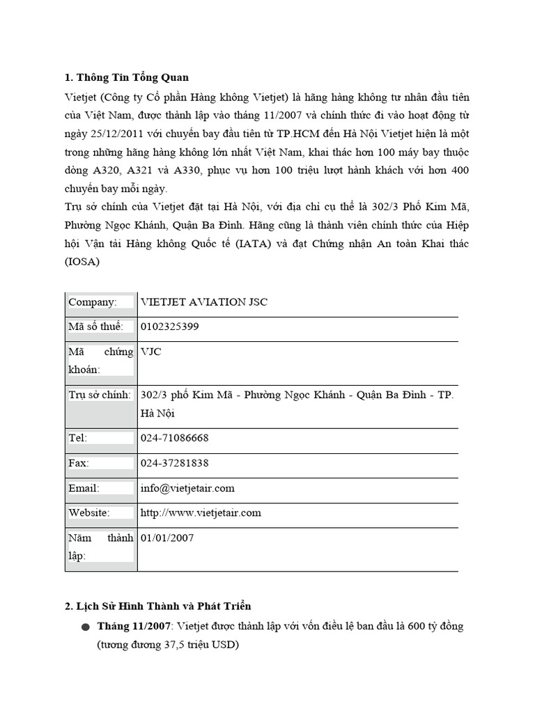 T NG Quan Vietjet | PDF