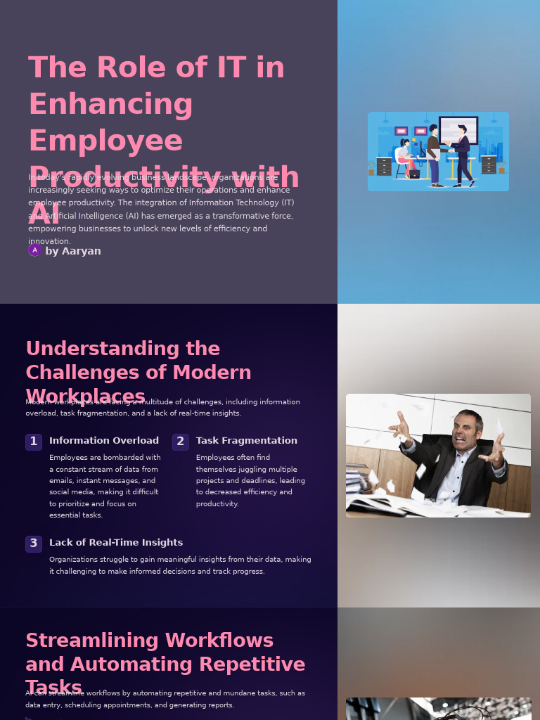 The Role of IT in Enhancing Employee Productivity With AI 2 | PDF | Artificial Intelligence ...