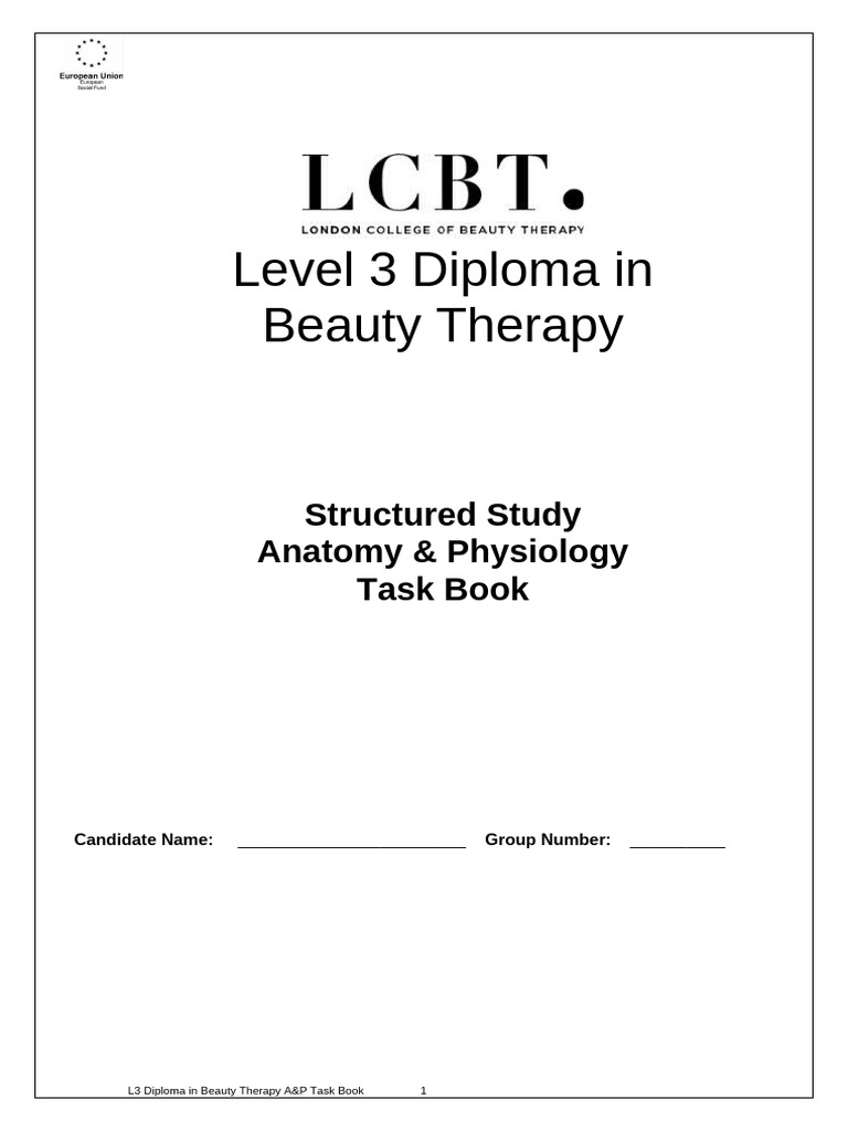 Beauty Therapy Level 3 A&P Task Book | PDF | Lymph | Lymphatic System