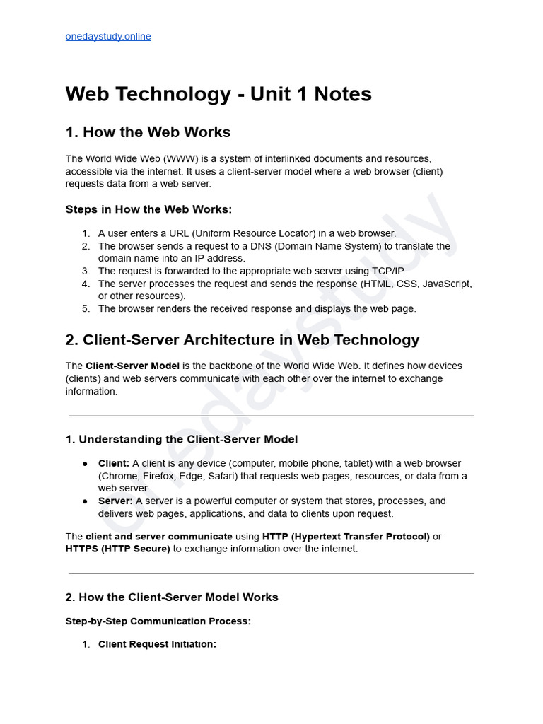 Web Technology: How the Web Works | PDF | World Wide Web | Internet & Web