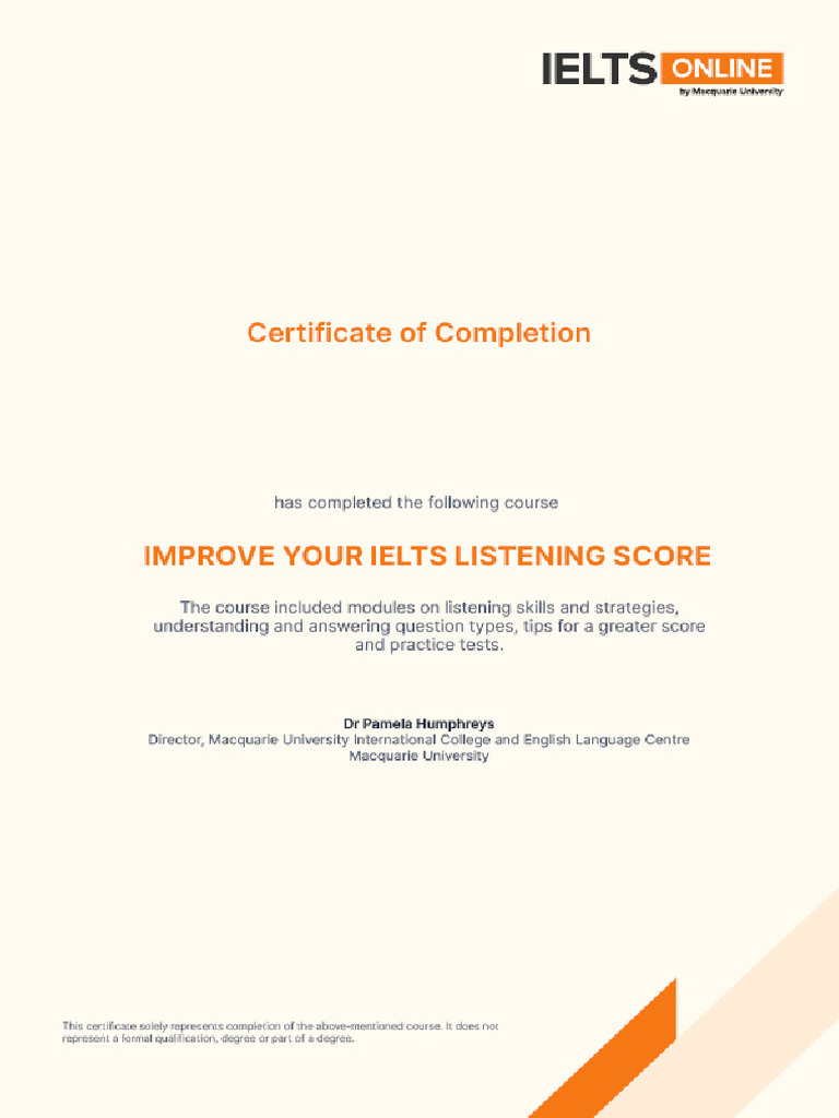 Nodirbek - Mahmudov Improve Your IELTS Listening Score Academic Listening Certificate IELTS ...