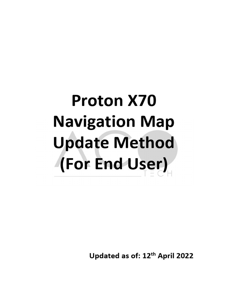 Proton X70 Navigation Map Update Guide | PDF | Mobile App | Information ...