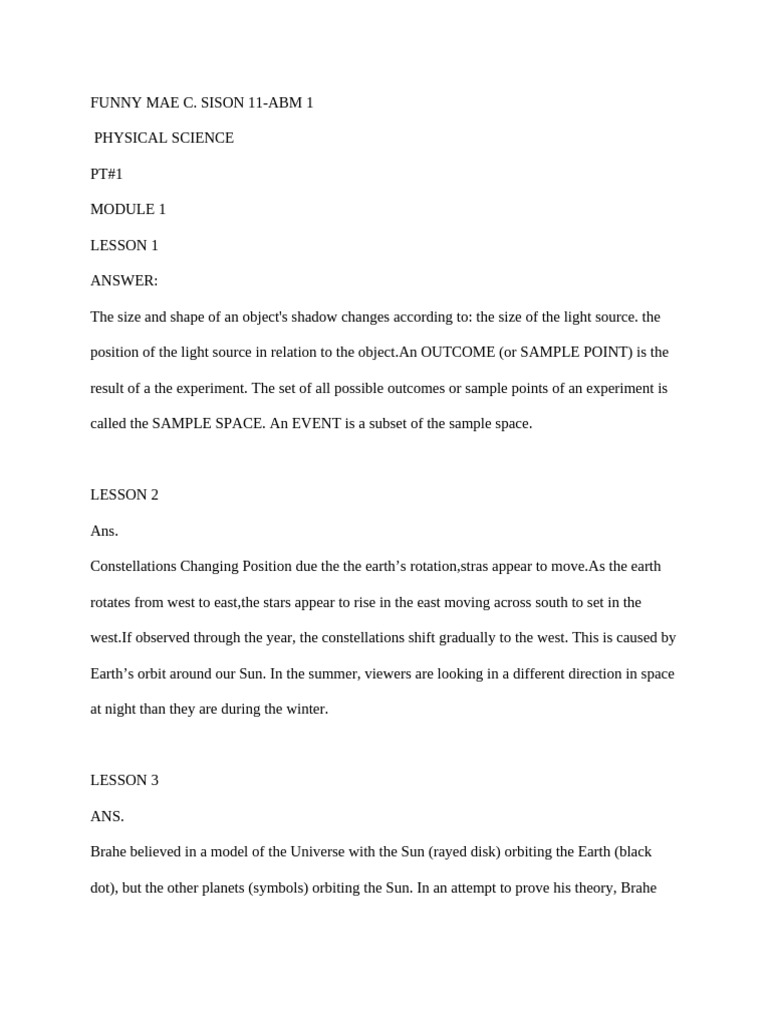 Physical Science PT 1 | PDF | Force | Orbit
