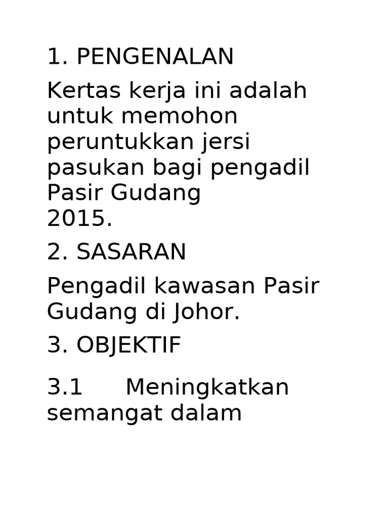 Kertas Kerja Sponsor Jersi ragbi mssk | PDF