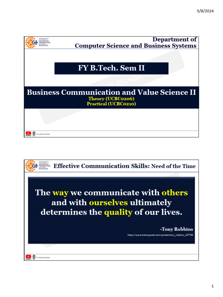 Effective Communication Skills Course Overview | PDF | Speed Reading ...