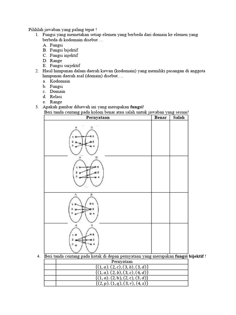 Kisi-Kisi Soal Sts 2024-2025 | PDF