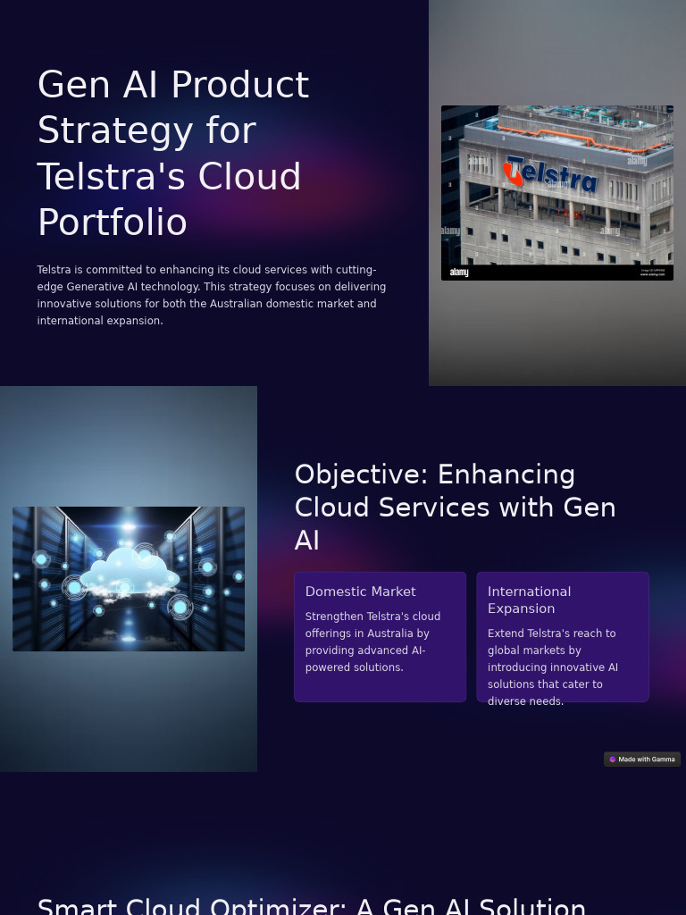 Telstra's Gen AI Cloud Strategy Overview | PDF
