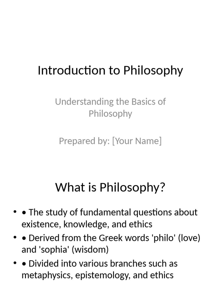 Introduction To Philosophy | PDF