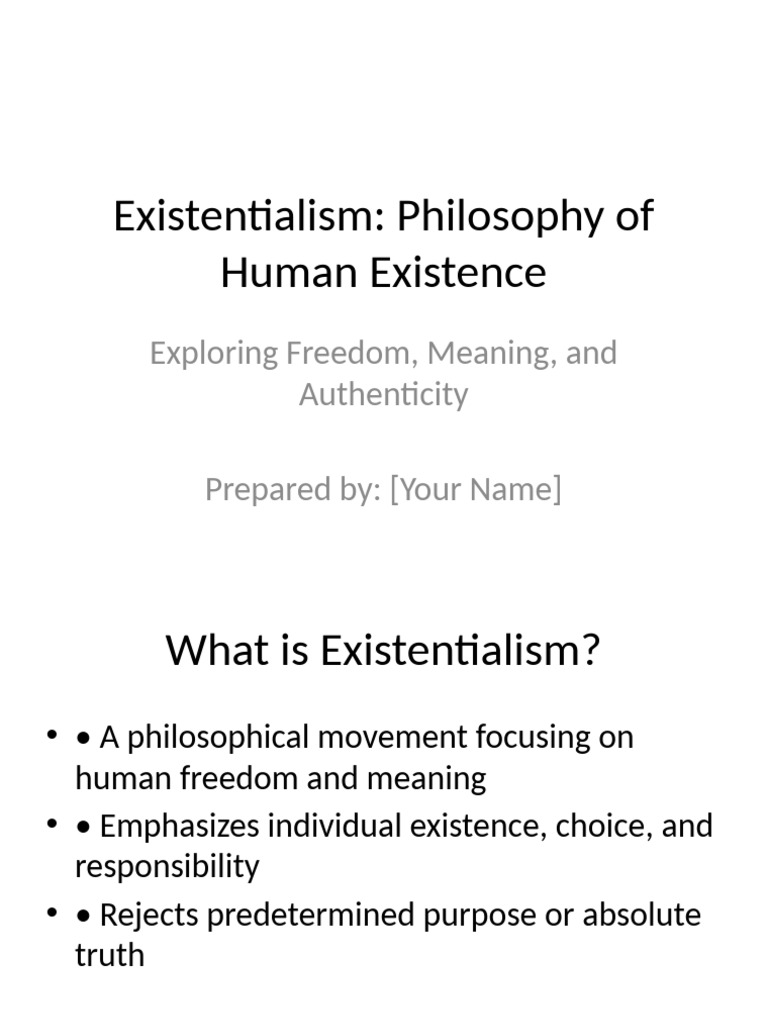 Existentialism Philosophy | PDF