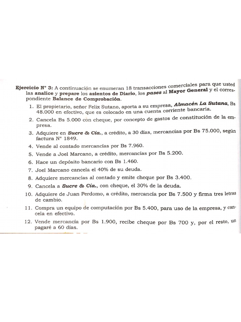 Contab I Ejercicio 3 | PDF