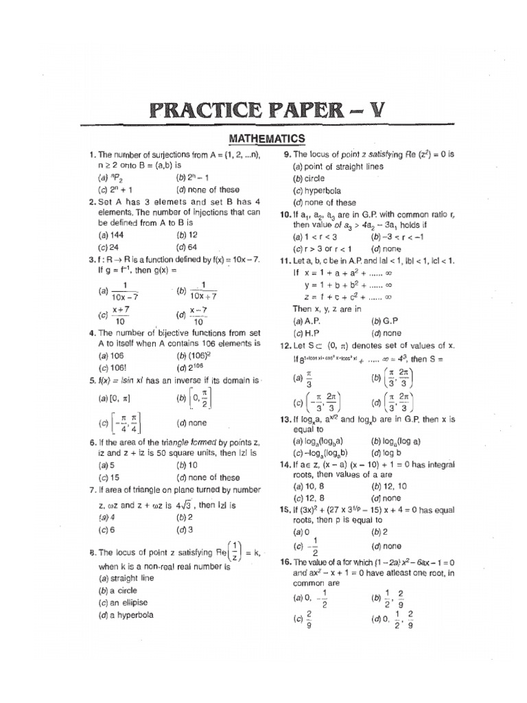 Mock Paper6 Bitsat | PDF