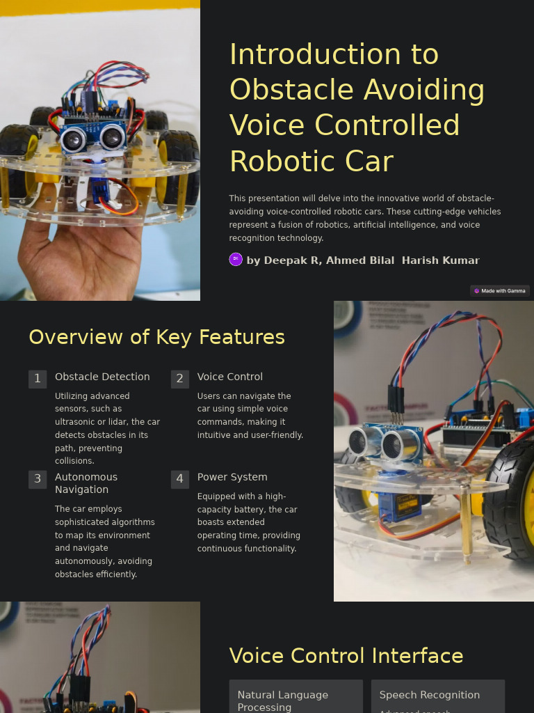 Introduction To Obstacle Avoiding Voice Controlled Robotic Car | PDF ...