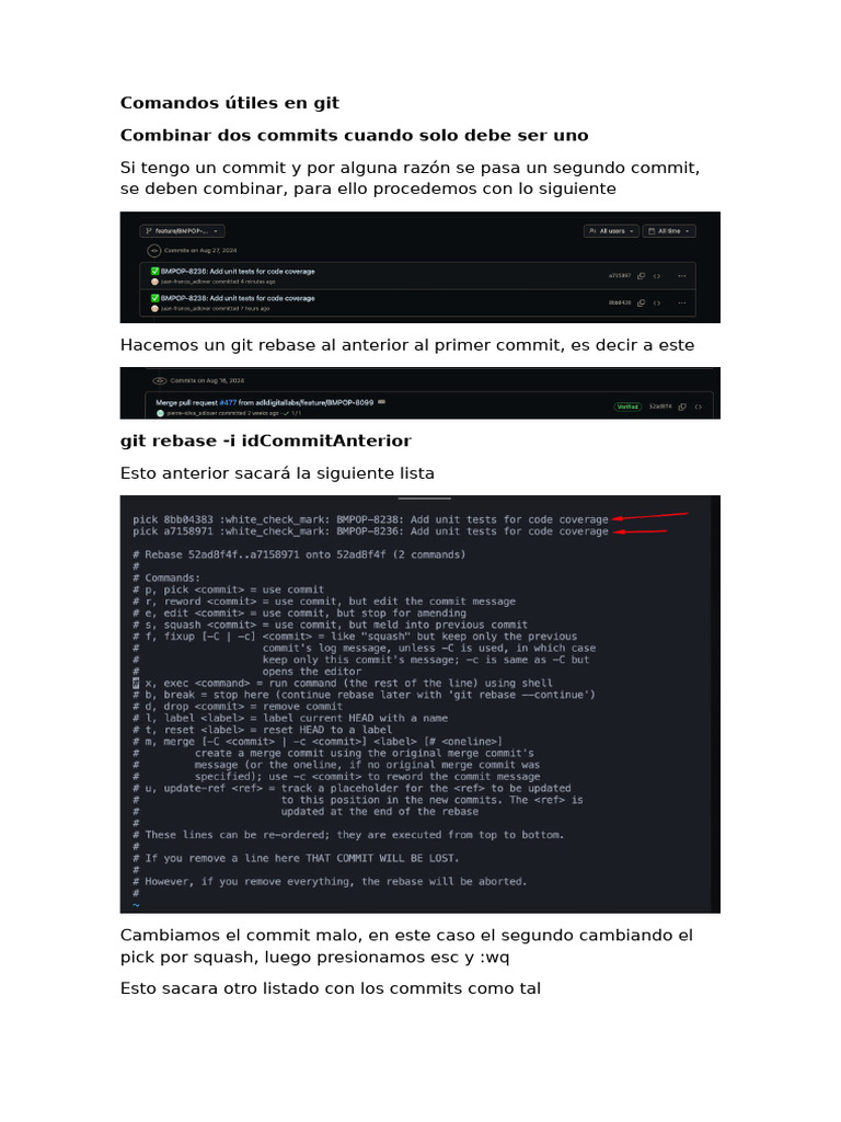 Comandos Útiles en Git | PDF