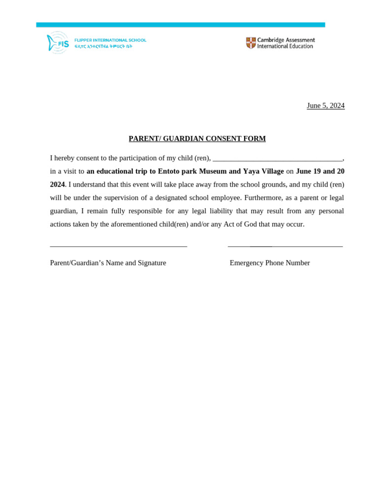 Field trip ConsentForm (3) | PDF