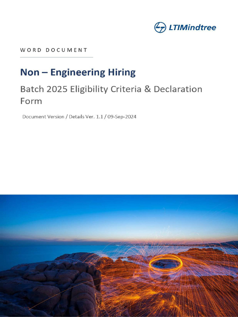 Eligibility+Declaration+Form Non+Engineering Batch+2025 Page-0001 | PDF
