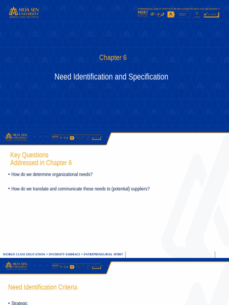 LG203DE01 - Chapter 6 Need Identification | PDF | Supply Chain ...