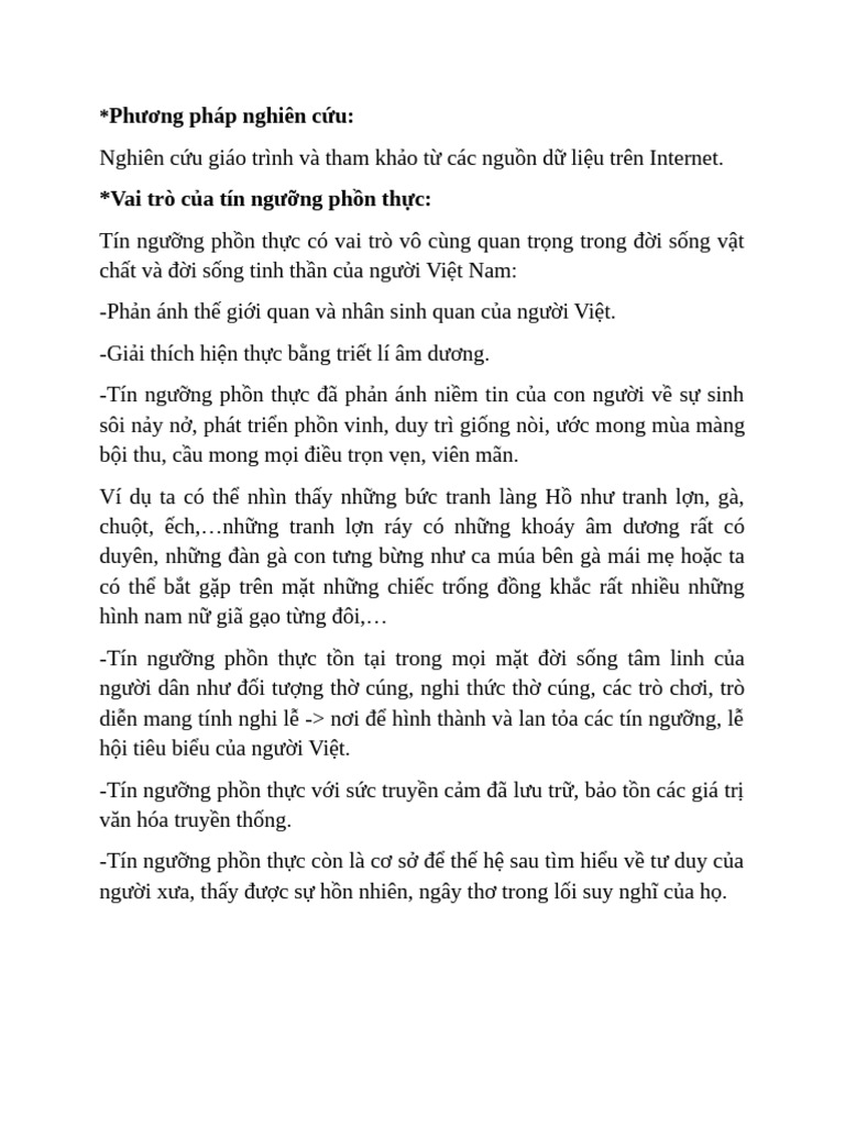 Vai Trò Tín Ngư NG PH N TH C | PDF