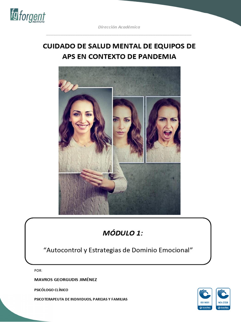 Módulo 1 Autocontrol y Estrategias de Dominio Emocional | PDF ...